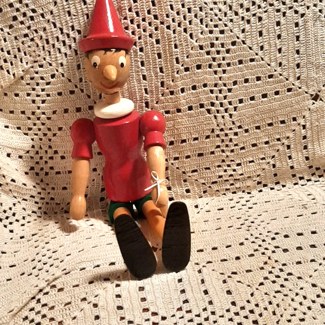 Vintage Wooden Pinocchio - Etsy
