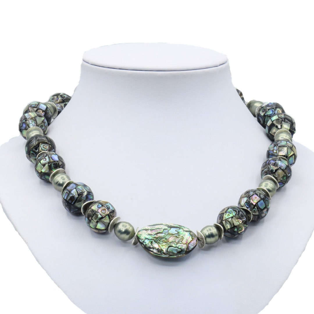 Abalone Shell Necklace Abalone Shell Jewelry Abalone Bead - Etsy