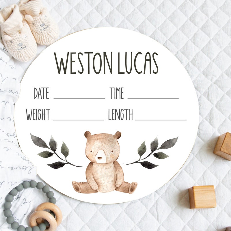 Birth Announcement Sign Boy - Etsy