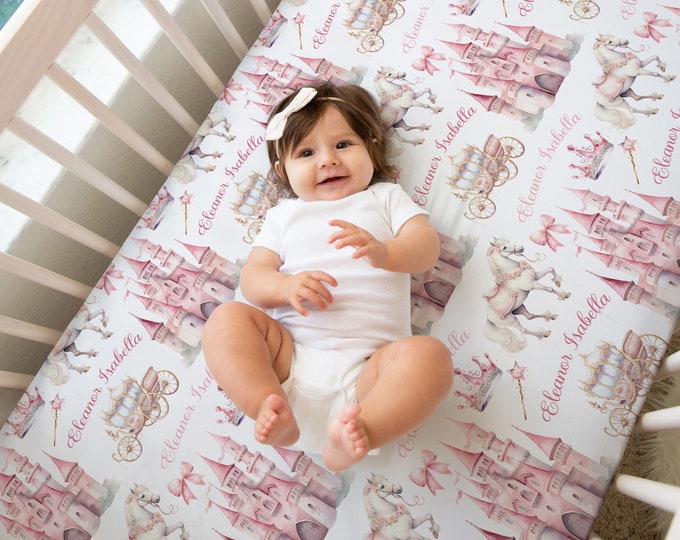 Blush Watercolor Floral Bamboo Crib Sheet | Floral Crib Sheet | Floral Nursery Bedding | Bamboo ...