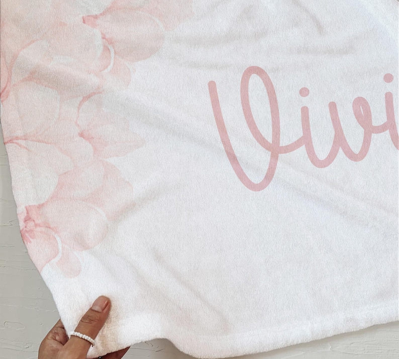 CUSTOM BABY GIRL Pink Teddy Bear Blanket, Coquette Nursery Personalized ...