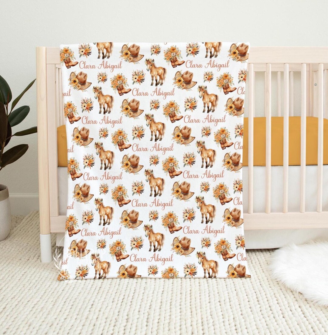 PERSONALIZED BUNNY BABY Blanket, Bunny Rabbit Moon Cloud Blanket ...