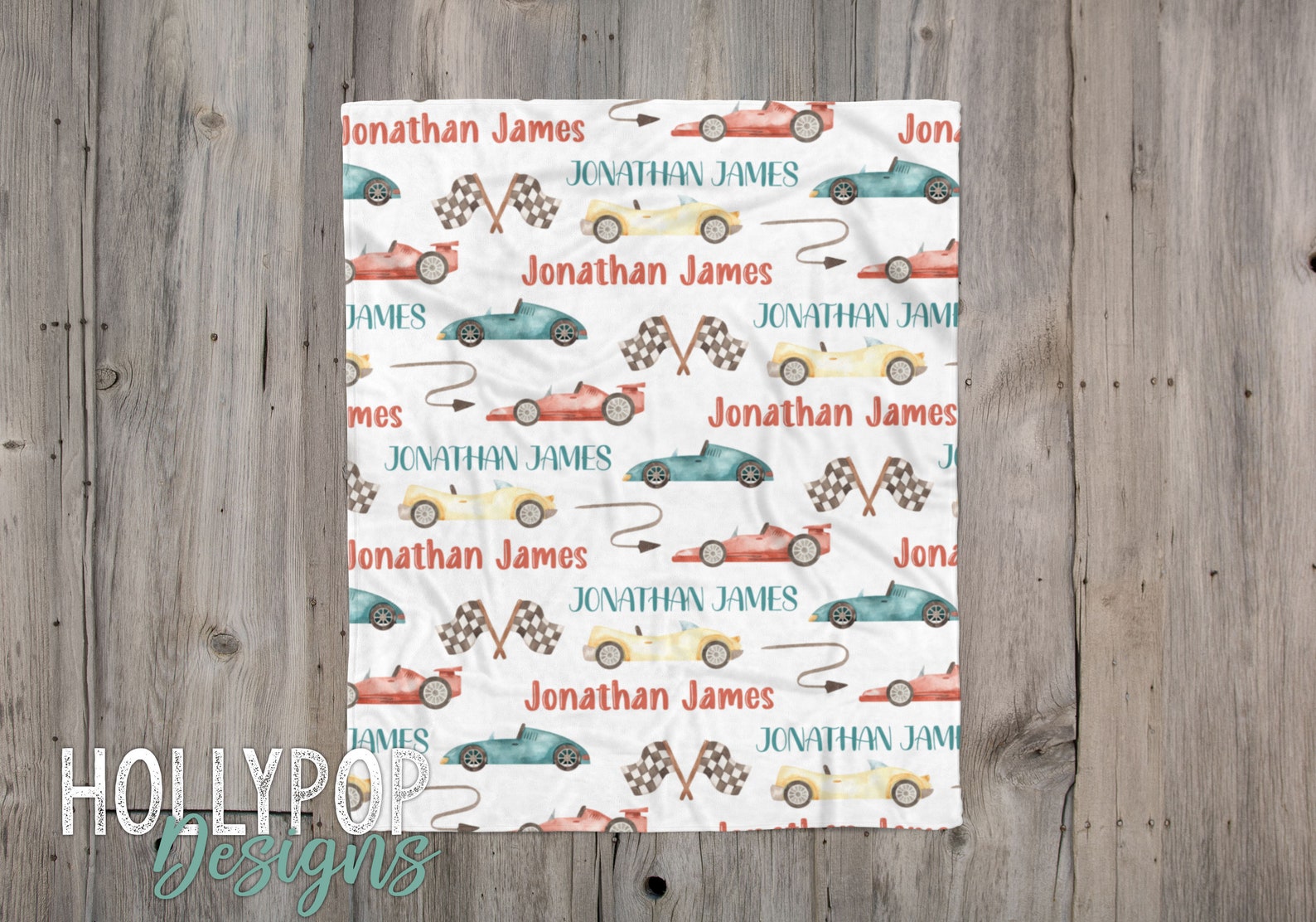 Personalized Race Car Baby Blanket Baby Boy Custom Name - Etsy