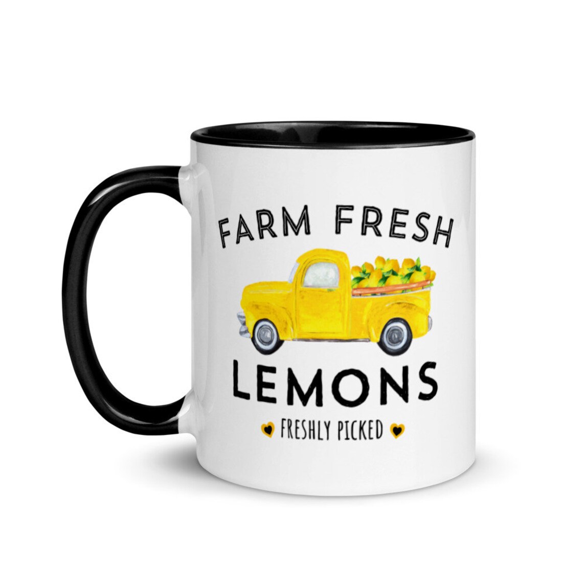 Lemon Coffee Cup Farm Fresh Lemons Cute Lemon Mug Lemon - Etsy