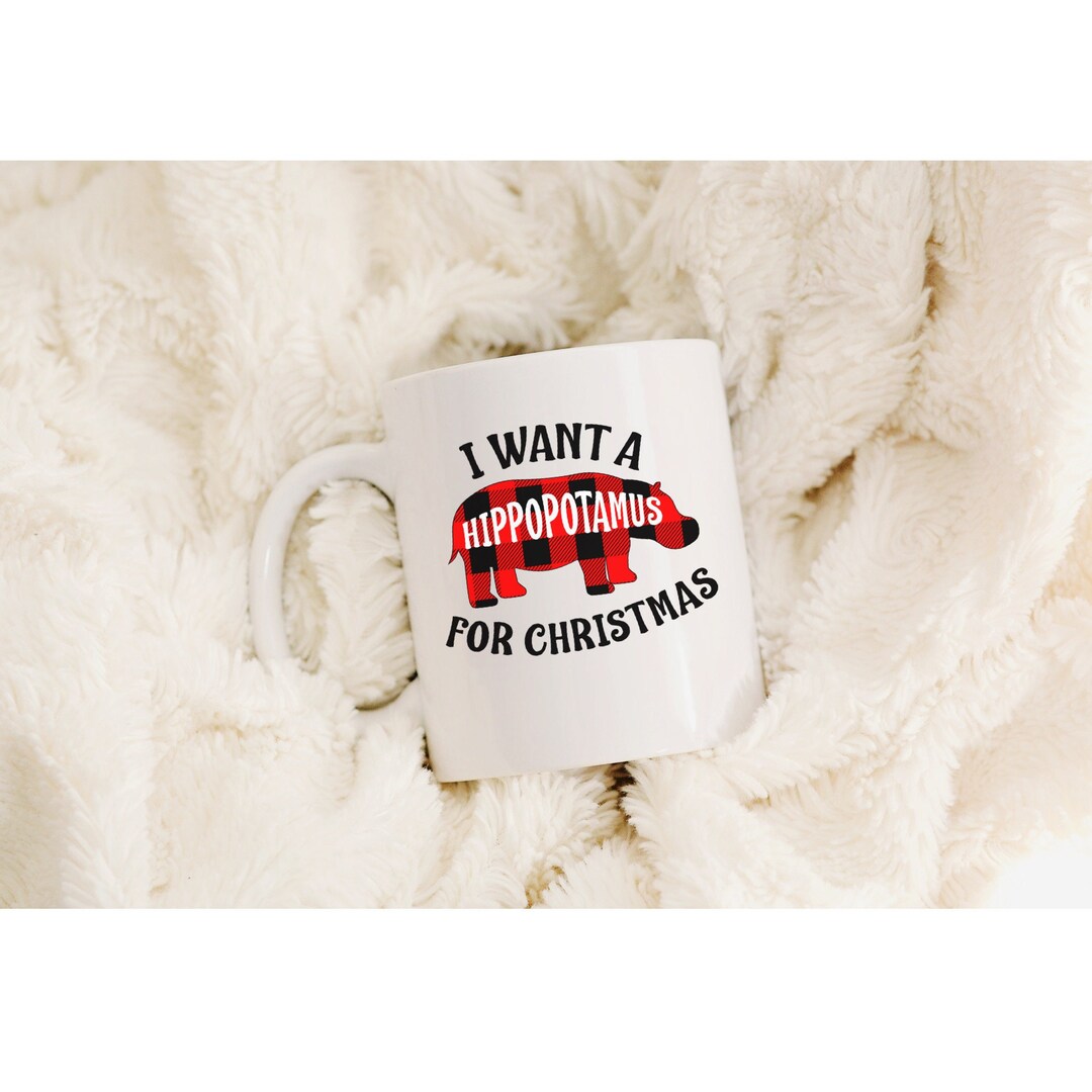 Funny Christmas Mug, Secret Santa Gift, Coffee Mug, Buffalo Plaid Hot ...
