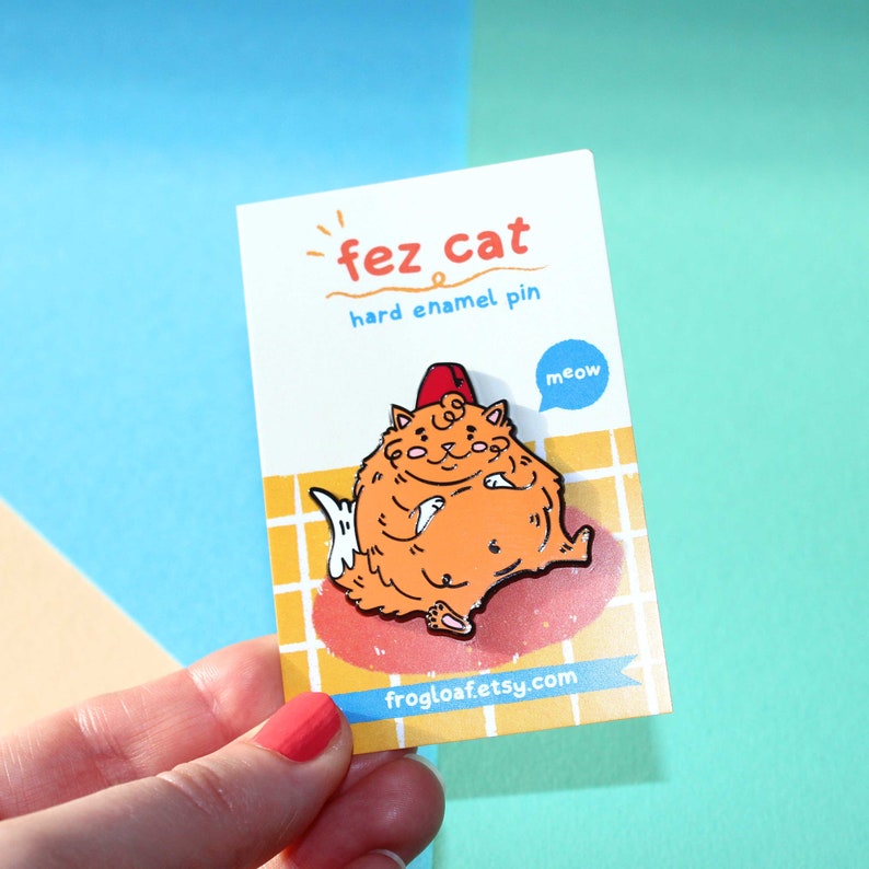 Cute Ginger Cat Enamel Pin – Orange Tabby Lapel Pin, Cat Brooch, Gift ...