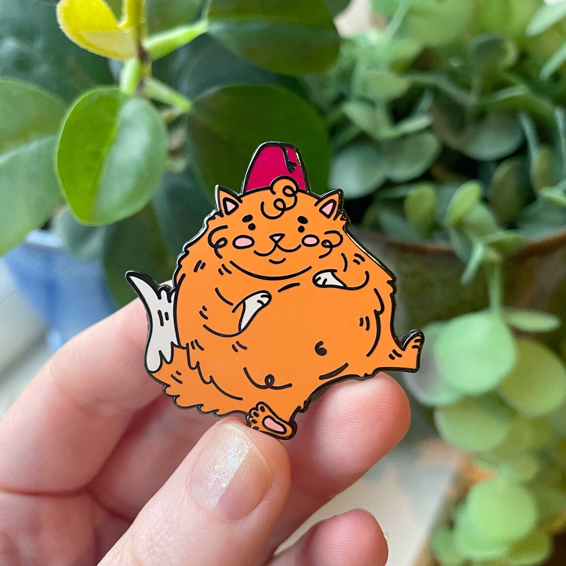 Cute Ginger Cat Enamel Pin – Orange Tabby Lapel Pin, Cat Brooch, Gift ...