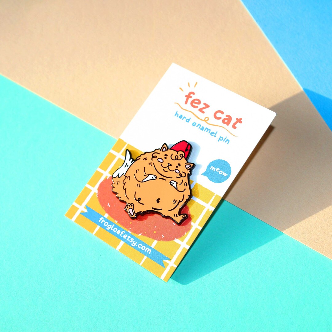 Cute Ginger Cat Enamel Pin – Orange Tabby Lapel Pin, Cat Brooch, Gift ...