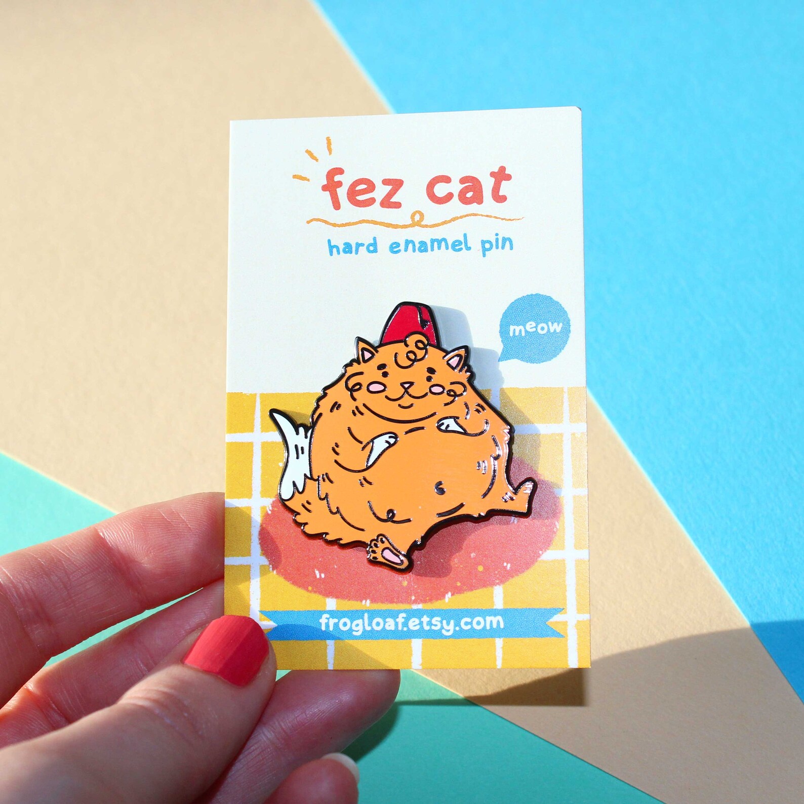 Cute Ginger Cat Enamel Pin – Orange Tabby Lapel Pin, Cat Brooch, Gift ...