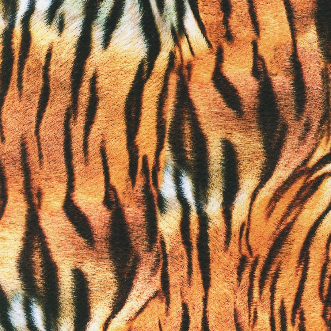 Wild TIGER Skin By-the-half-yard Animal Kingdon Digital Collection 100% ...