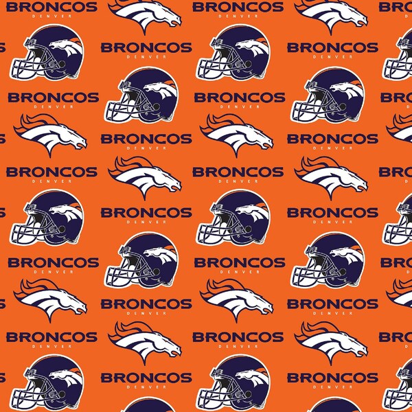 Denver Bronco Fabric - Etsy