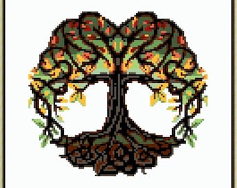 Tree of Life Scene 4 Cross-stitch Pattern PDF Instant Download - Etsy