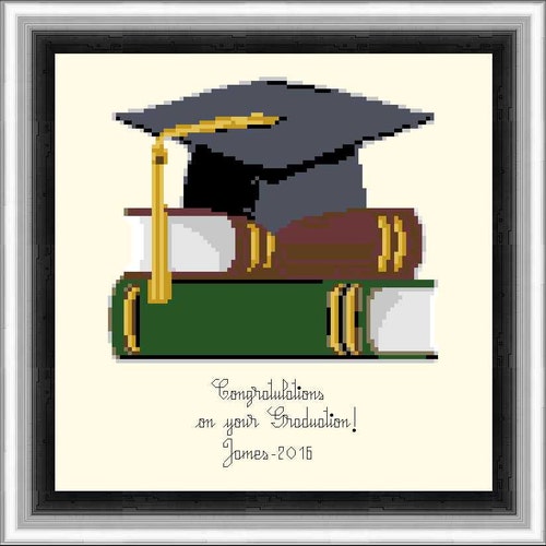 Graduation Cap 9 Pdf Cross Stitch Pattern new Design - Etsy