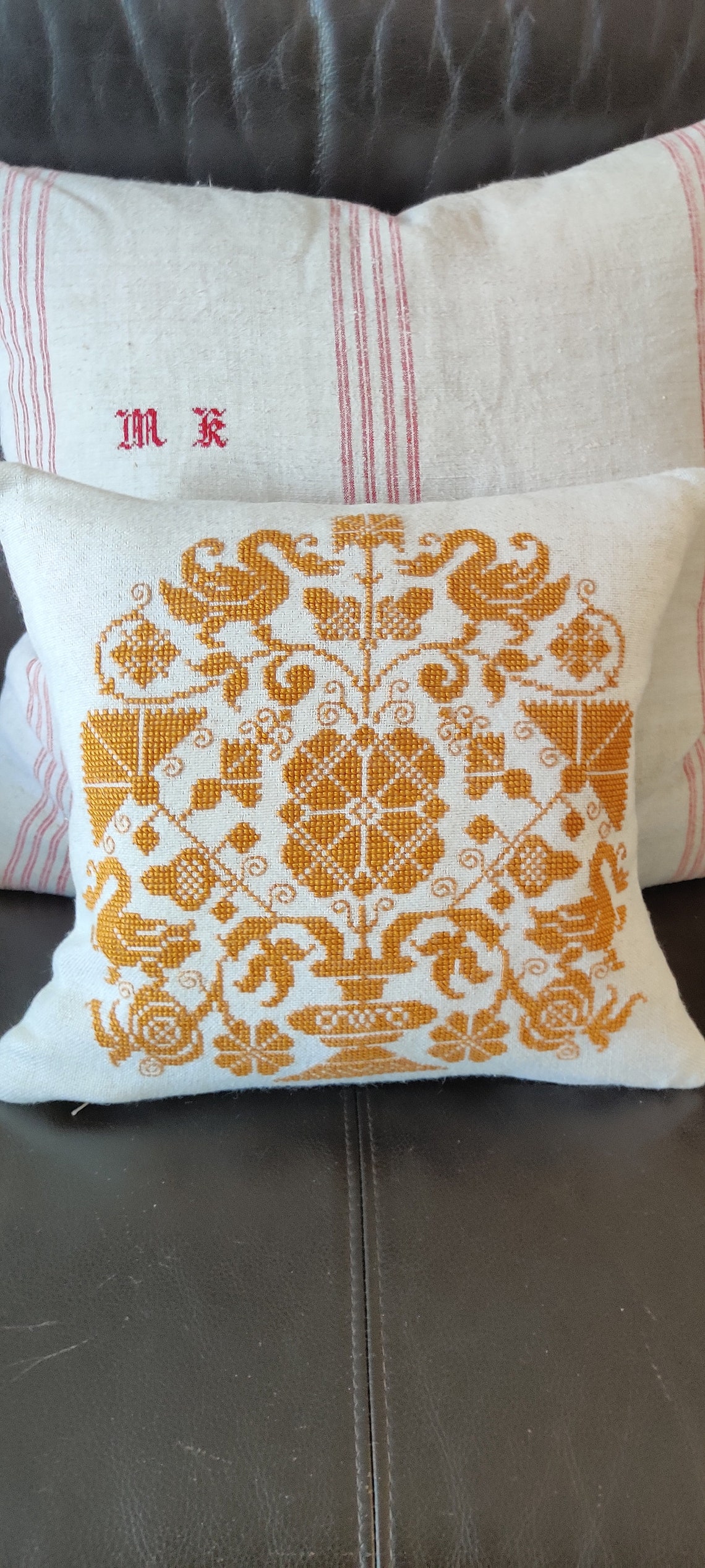 German Folk Inspired Cros Stitch Pattern/chart as Instant - Etsy