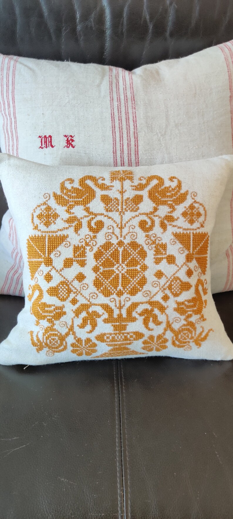 German Folk Inspired Cros Stitch Pattern/chart as Instant - Etsy