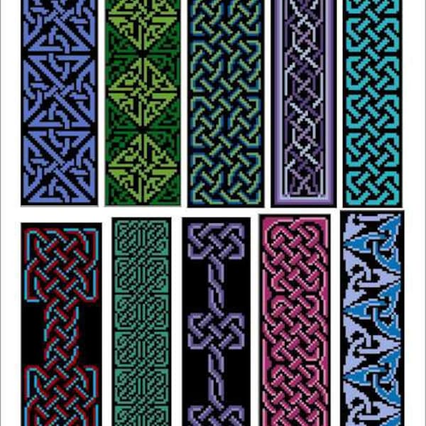 Celtic Cross Stitch Bookmark Pattern - Etsy