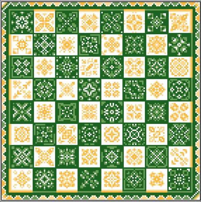 Chess Board Cross Stitch Pdf File Instant Digital Download - Etsy