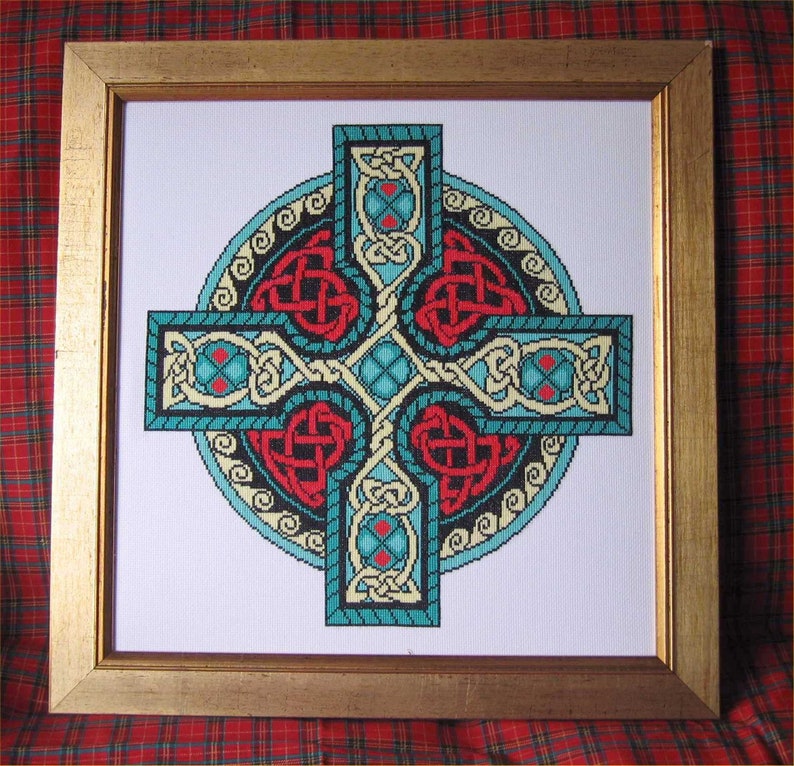 Celtic Cross Stitch Pattern - Ruby Celtic Cross - Pdf File Instant ...