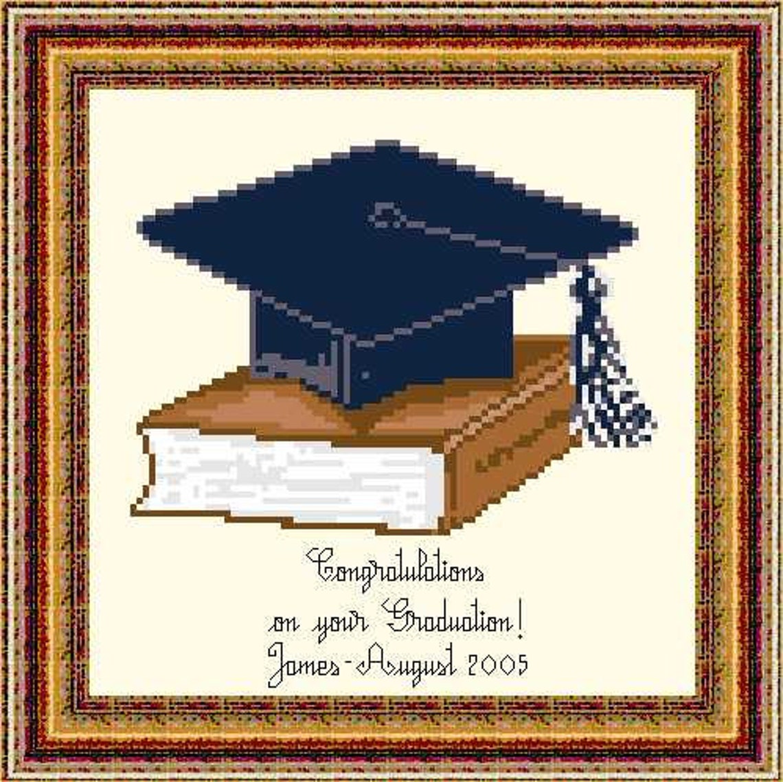 Graduation Cap 4 - Pdf Cross Stitch Pattern Digital Instant Download - Etsy