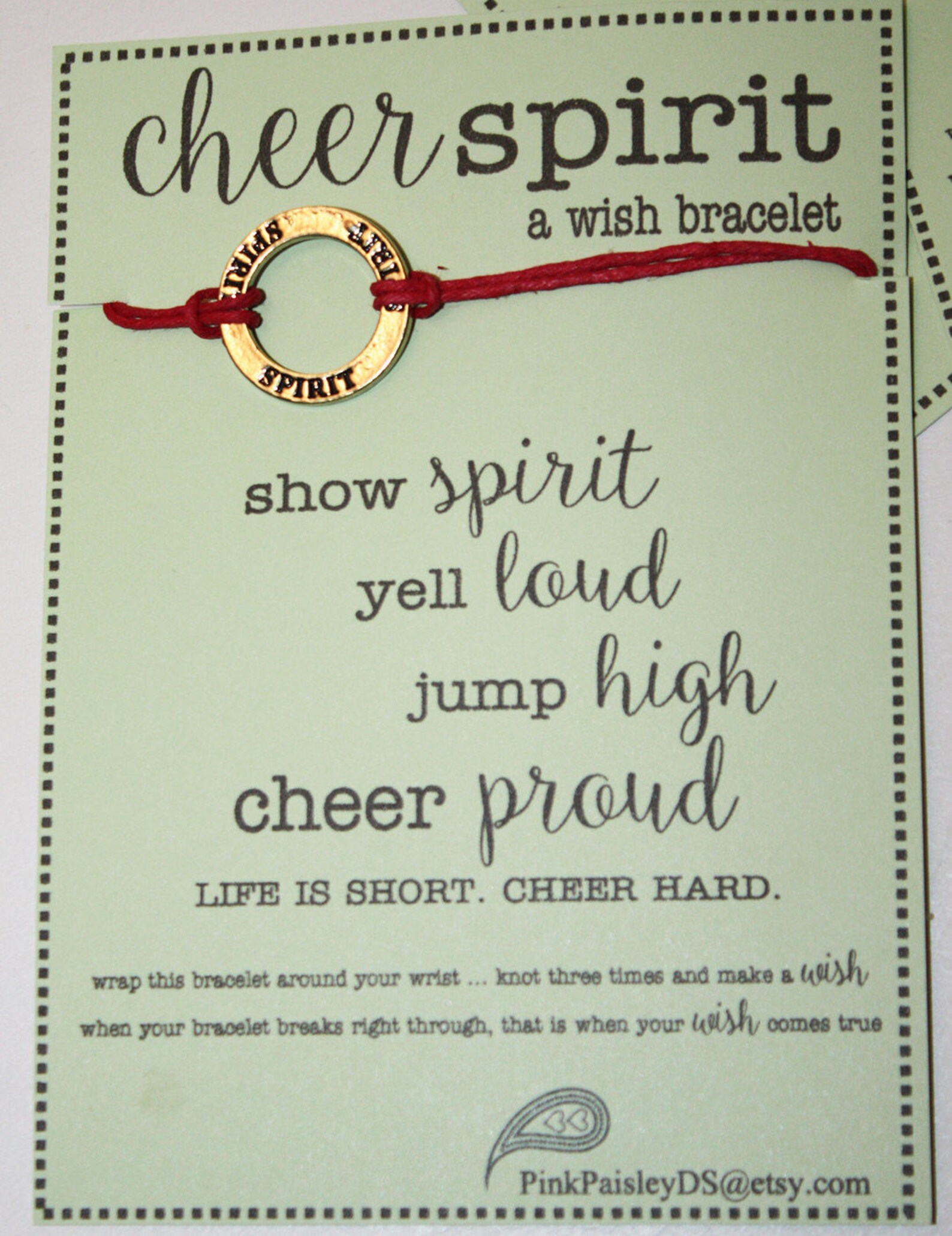 18 Cheer Spirit Wish Bracelets ... Great for Team Spirit ...