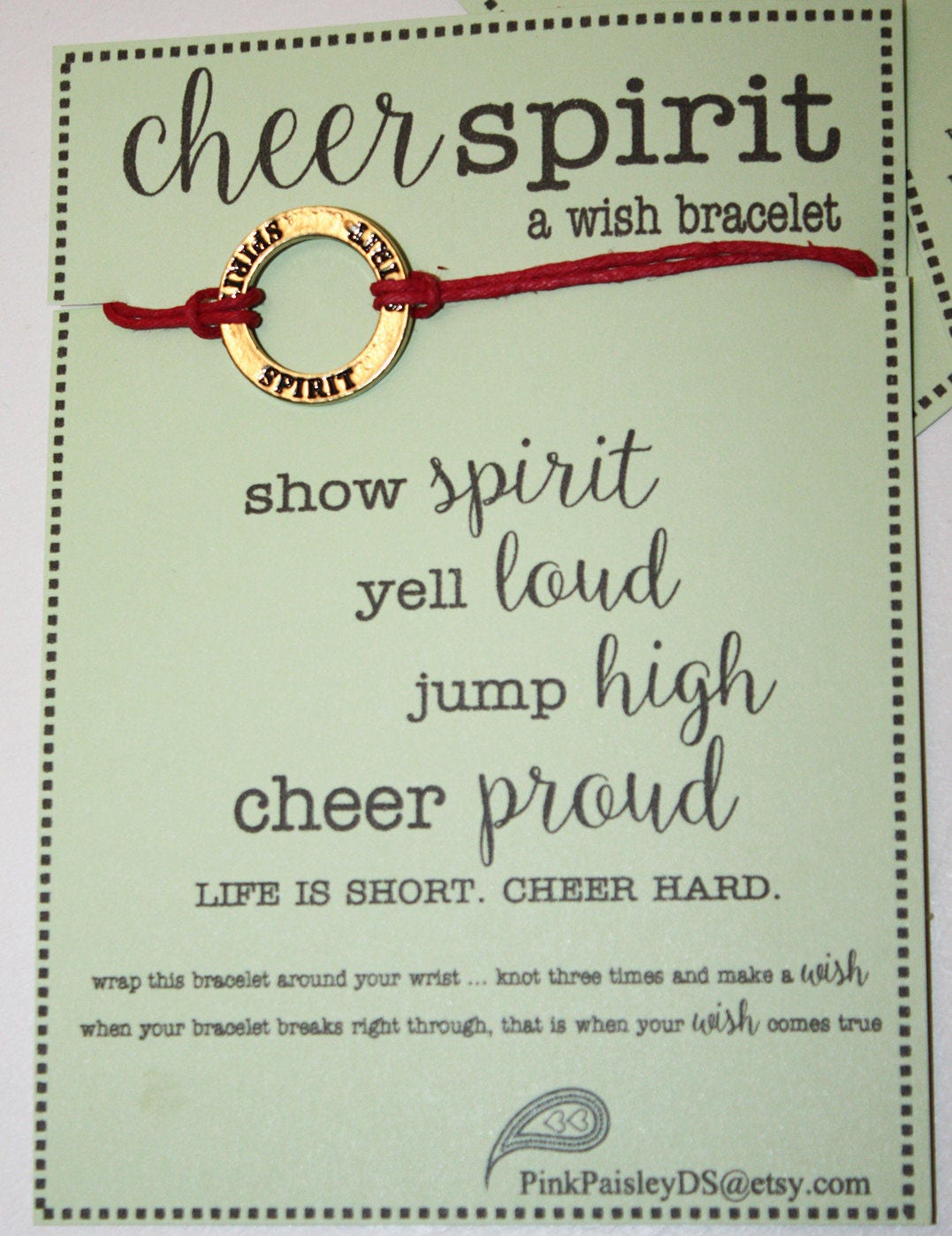 18 Cheer Spirit Wish Bracelets ... Great for Team Spirit ...
