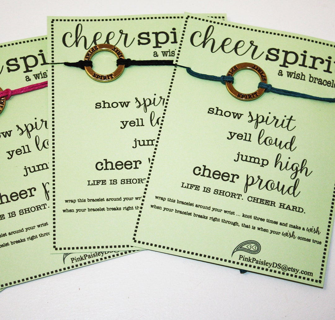 13 Cheer Spirit Wish Bracelets ... Great for Team Spirit ...