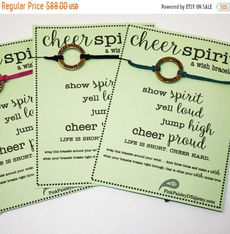 Cheer Spirit Wish Bracelet, Team Gift (set of 18) - Etsy