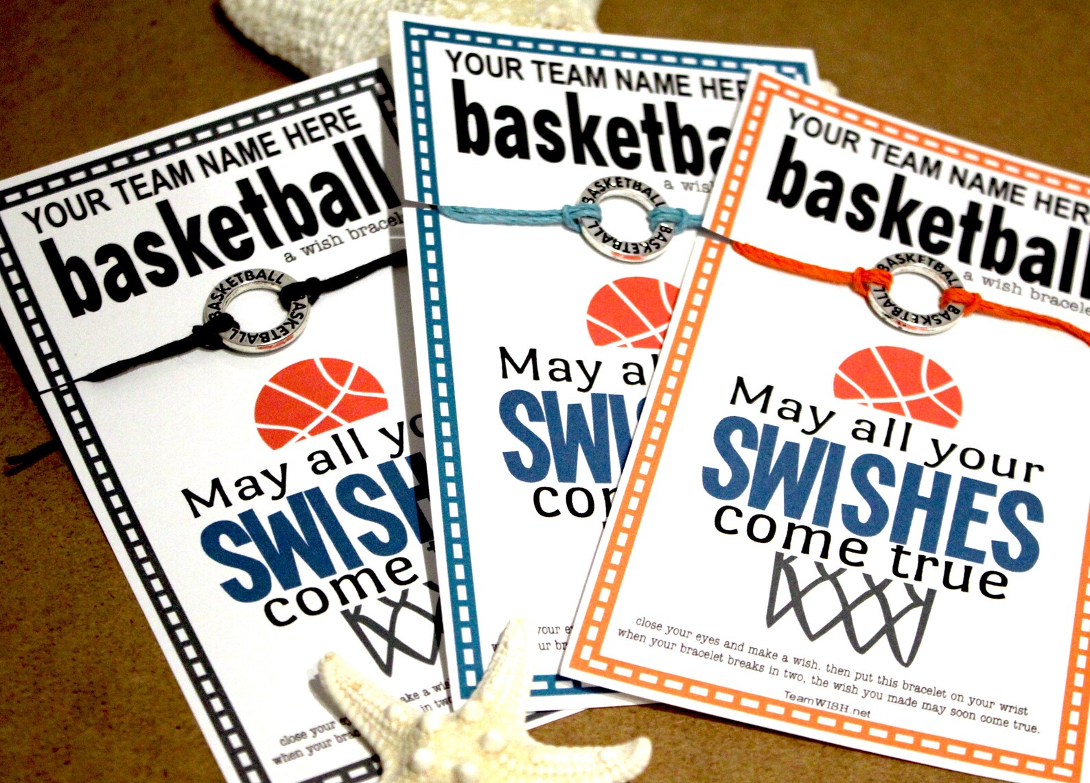 12 Basketball Wish Bracelets...may All Your Wishes Come - Etsy