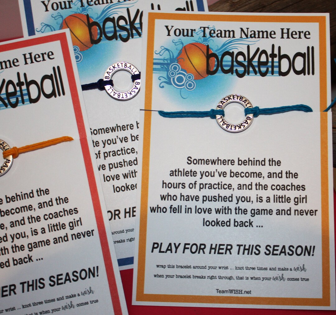Low Inventory ...basketball Wish Bracelets (little Girl) ... Pick Your ...