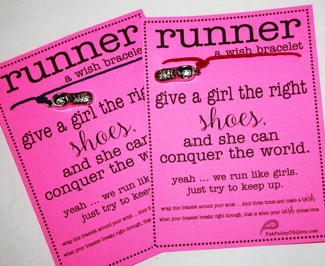 12 Runner/girls TRACK Charm Wish Bracelets ... Pick Your Color ...