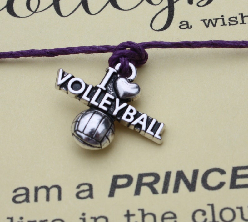 Volleyball Princess Charm Wish Bracelets ... Great for Team - Etsy
