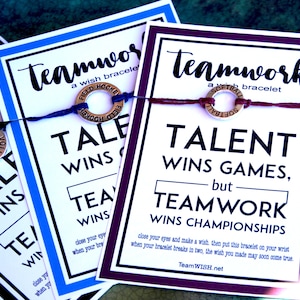 12 Teamwork Wish Bracelets ... Basketball, Softball, Volleyball, Field ...
