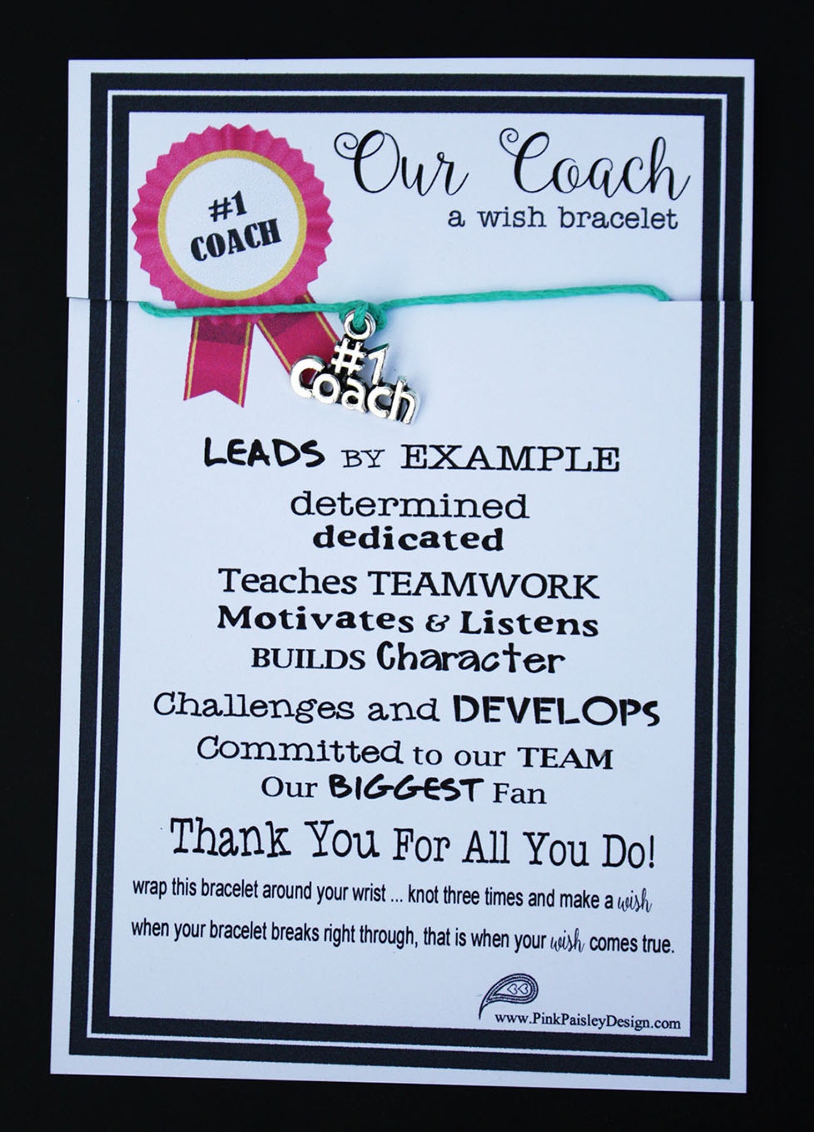 Number One Coach Wish Bracelet Great for Team Gifts ... - Etsy
