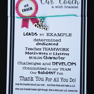 Number One Coach Wish Bracelet Great for Team Gifts ... - Etsy