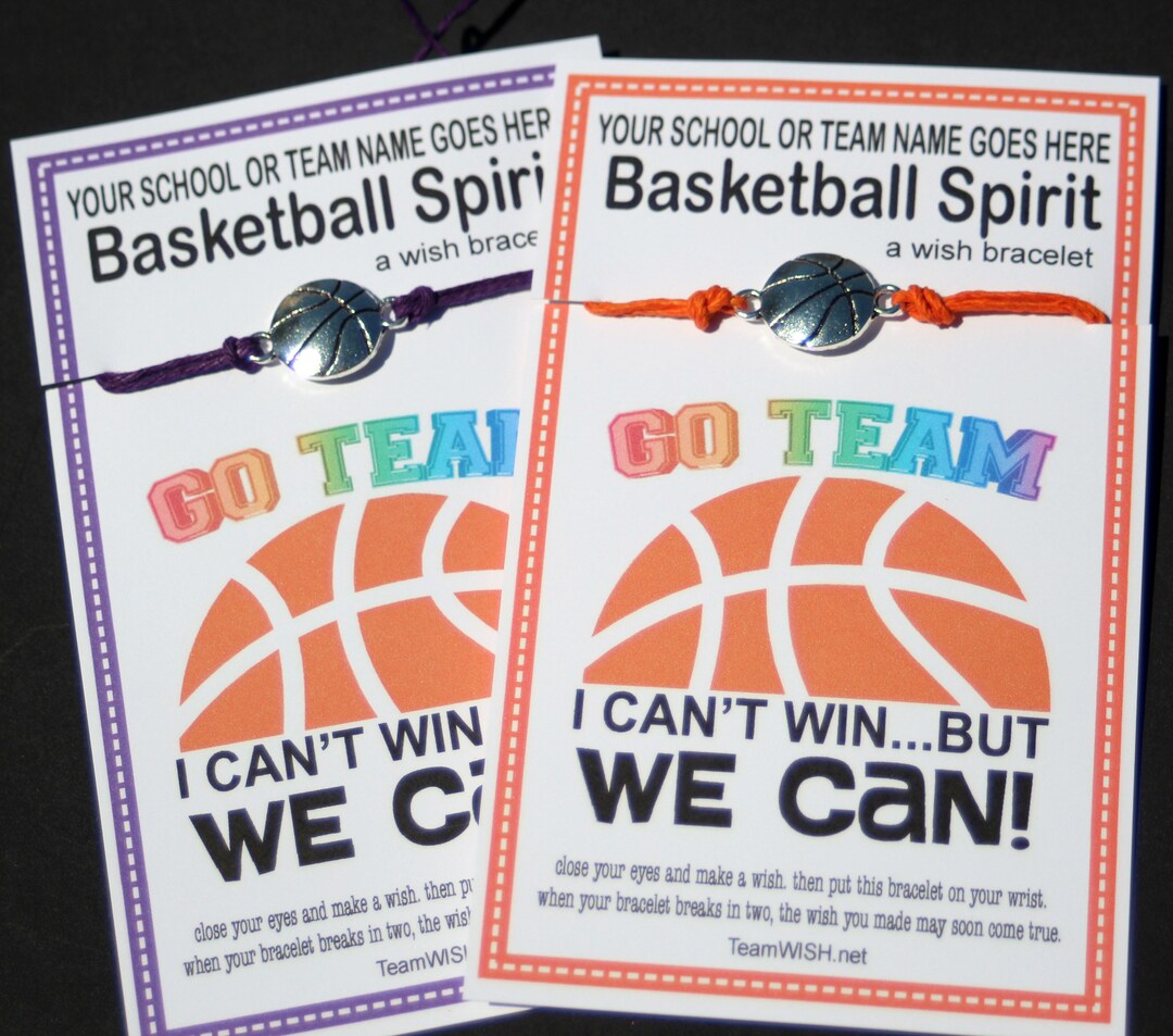 12 Girl's Basketball Spirit Wish Bracelets ...pick Your Color ... Great ...