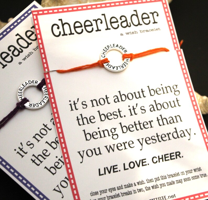 13 CHEER WISH BRACLETS... It's Not About Being the Best ...pick Your ...