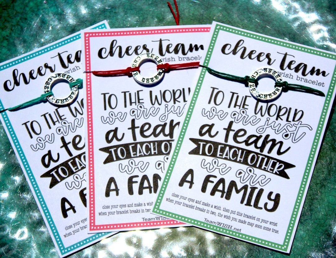 14 Cheer Team Wish Bracelets ... Together We Are Family ...pick Your ...