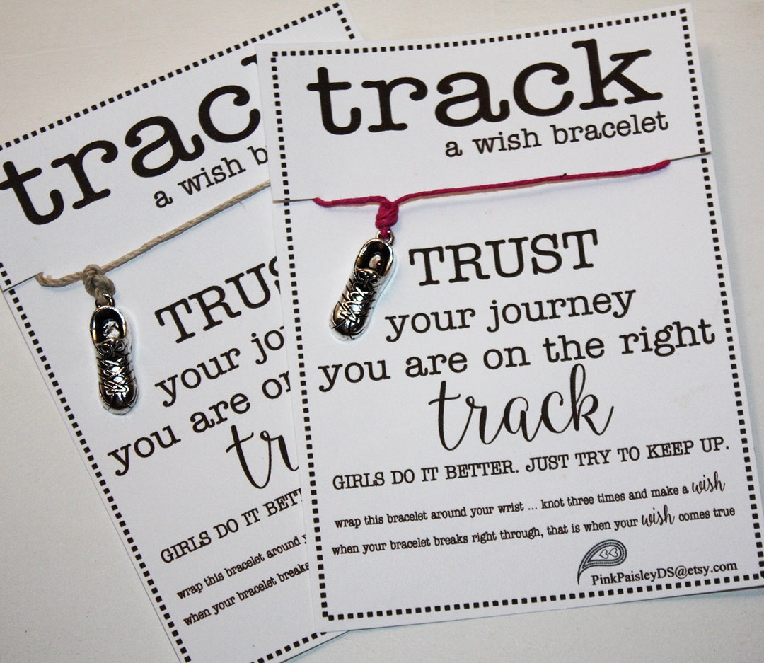 3 GIRLS TRACK Charm Wish Bracelets ... Pick Your Color ... Running Shoe ...