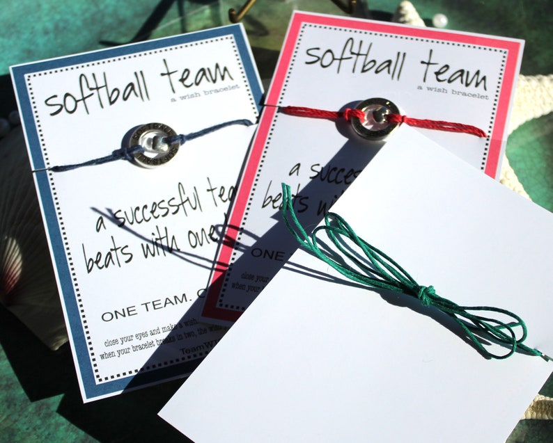 15 Softball Team Double Charm Wish Bracelets ... Beats With - Etsy