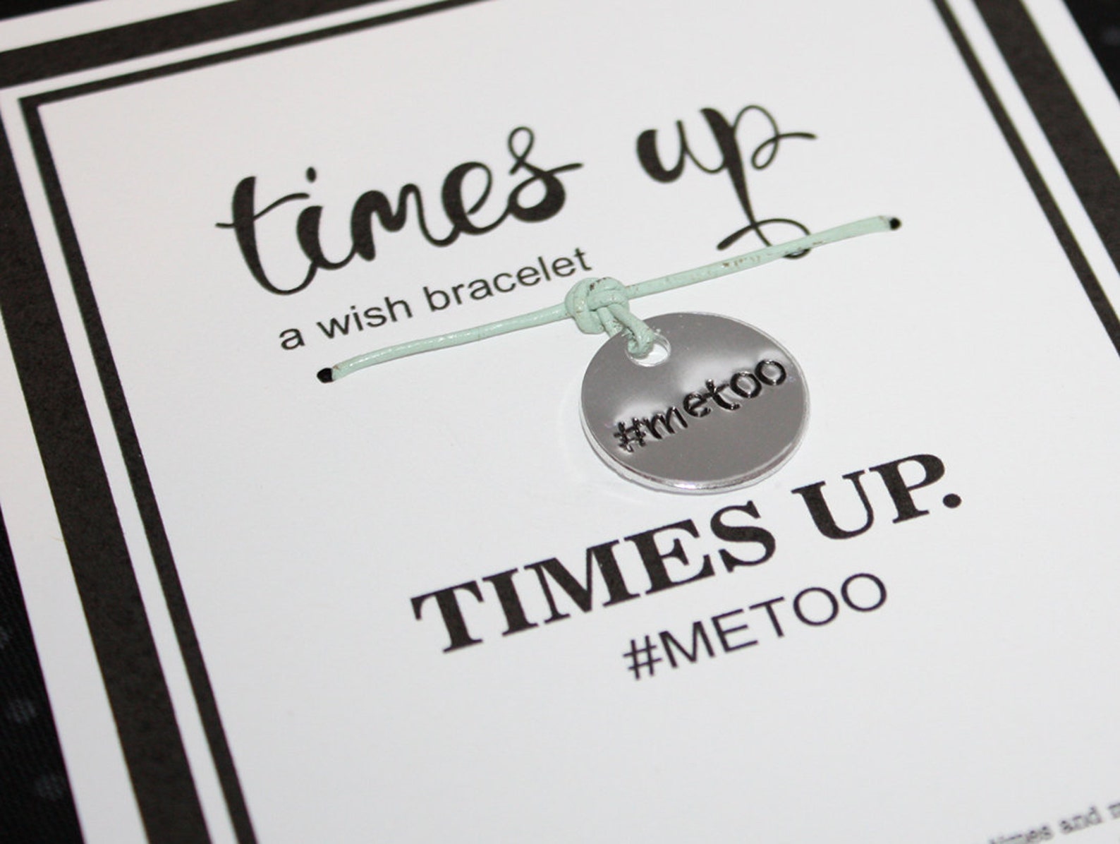 Times up Me Too Wish Bracelet Premium Leather and Hand | Etsy