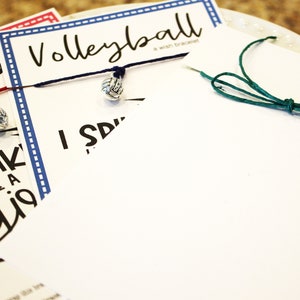 12 Volleyball Team Wish Bracelets - I Spike Like A Girl ... Pick Your ...