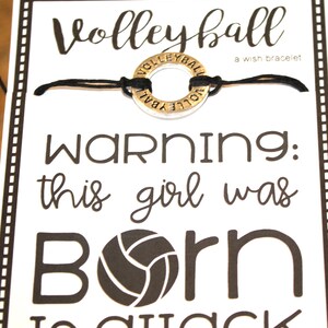 12 Volleyball Team Wish Bracelets - Warning ... Pick Your Color ...