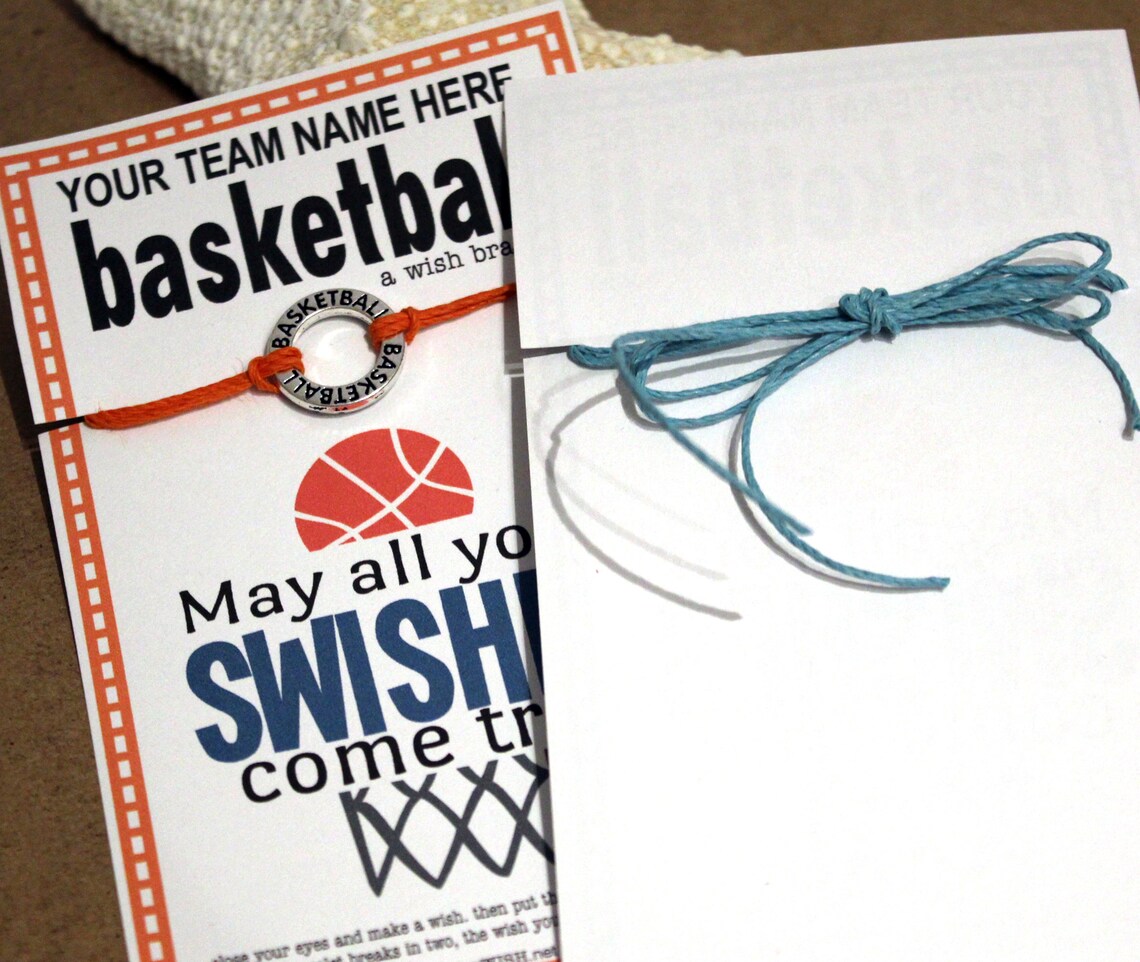 12 Basketball Wish Bracelets...may All Your Wishes Come - Etsy