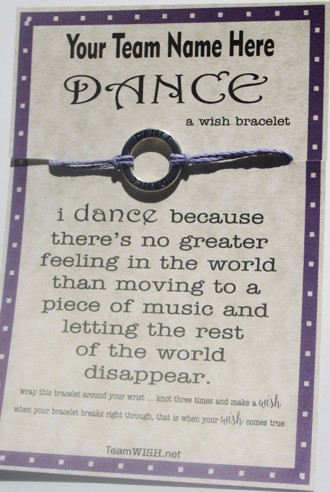 12 Dance Wish Bracelets ... I Dance Because ... Pick Your Qty. & Color ...