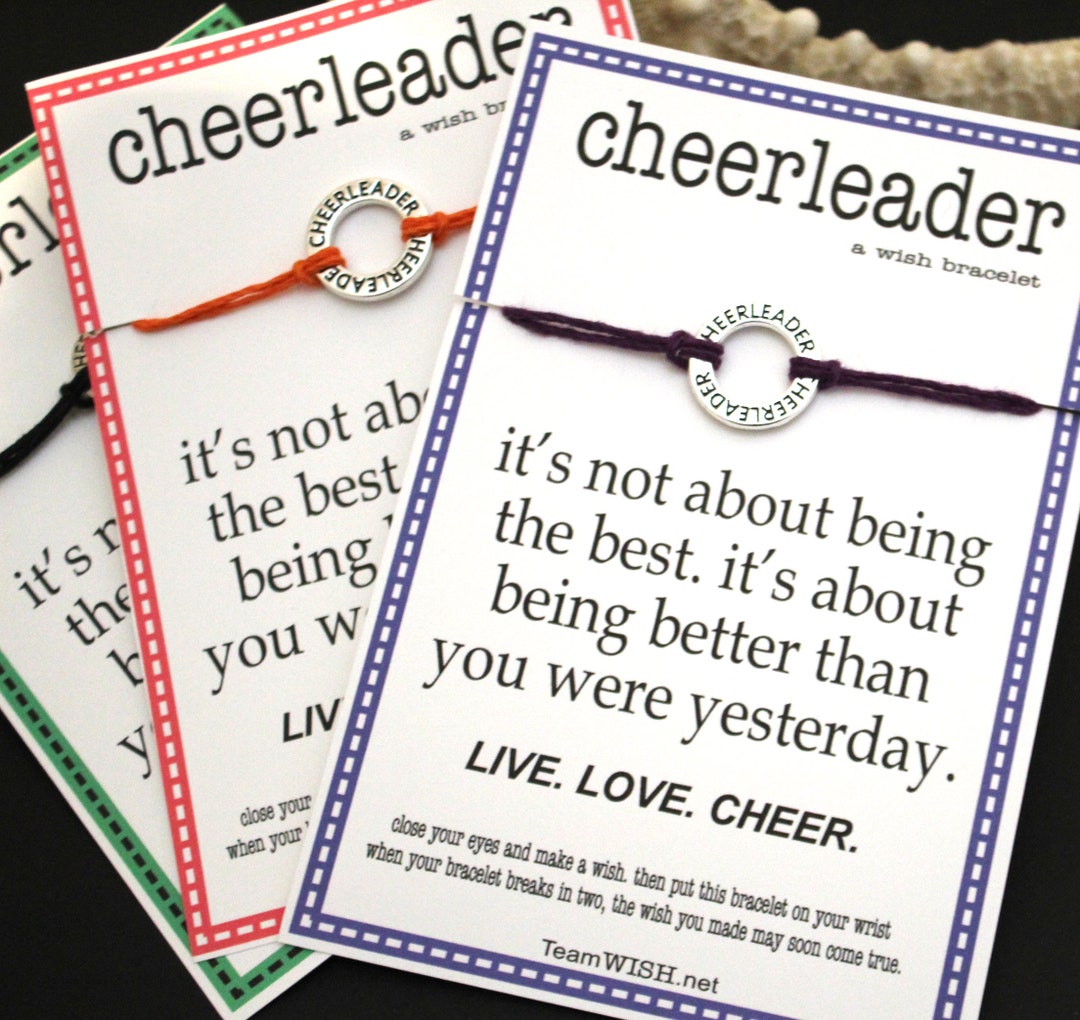 13 CHEER WISH BRACLETS... It's Not About Being the Best ...pick Your ...