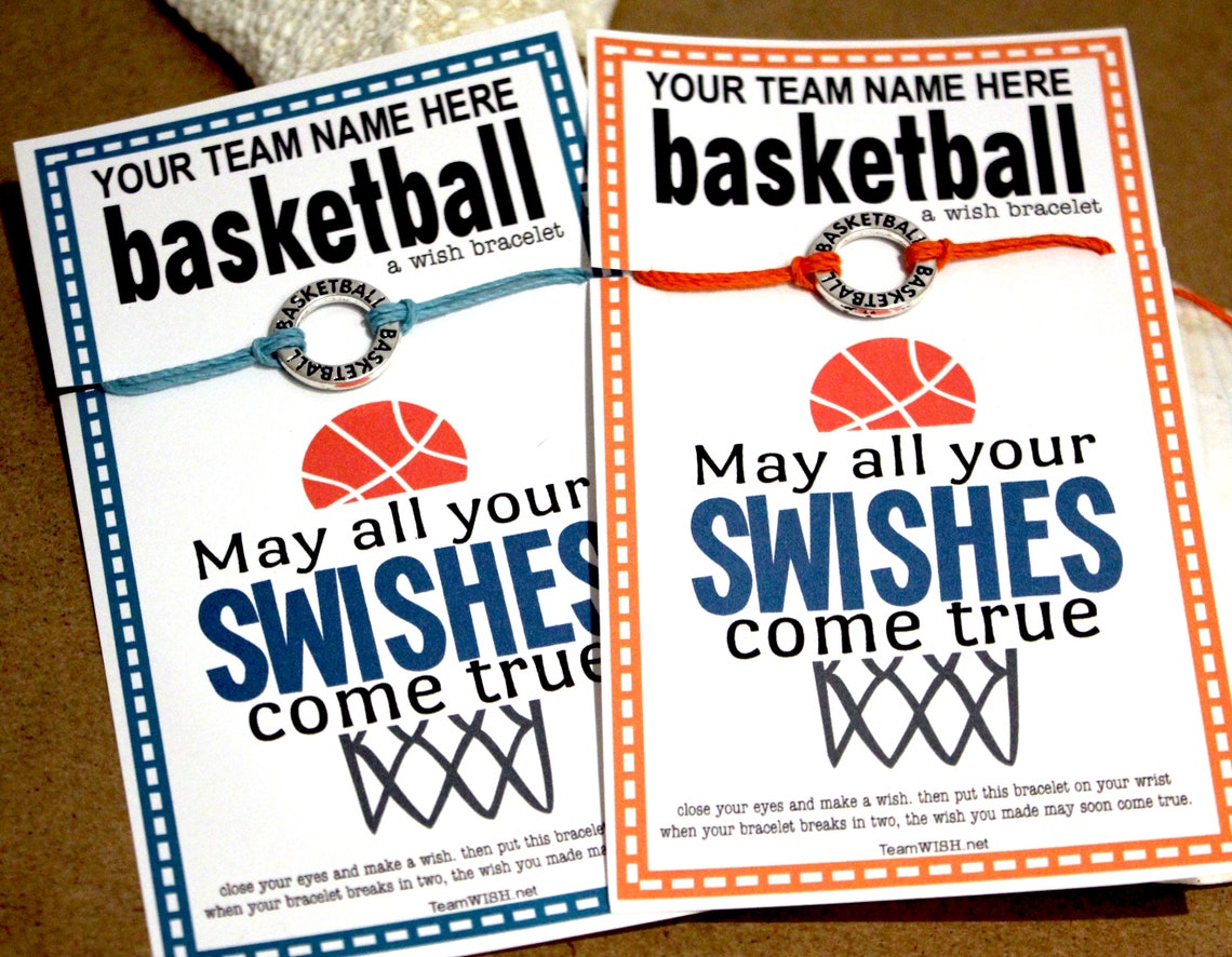 12 Basketball Wish Bracelets...may All Your Wishes Come - Etsy