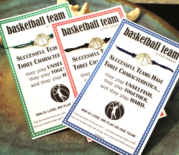 24 Girl's Basketball Wish Bracelets ... Successful Teams | Etsy