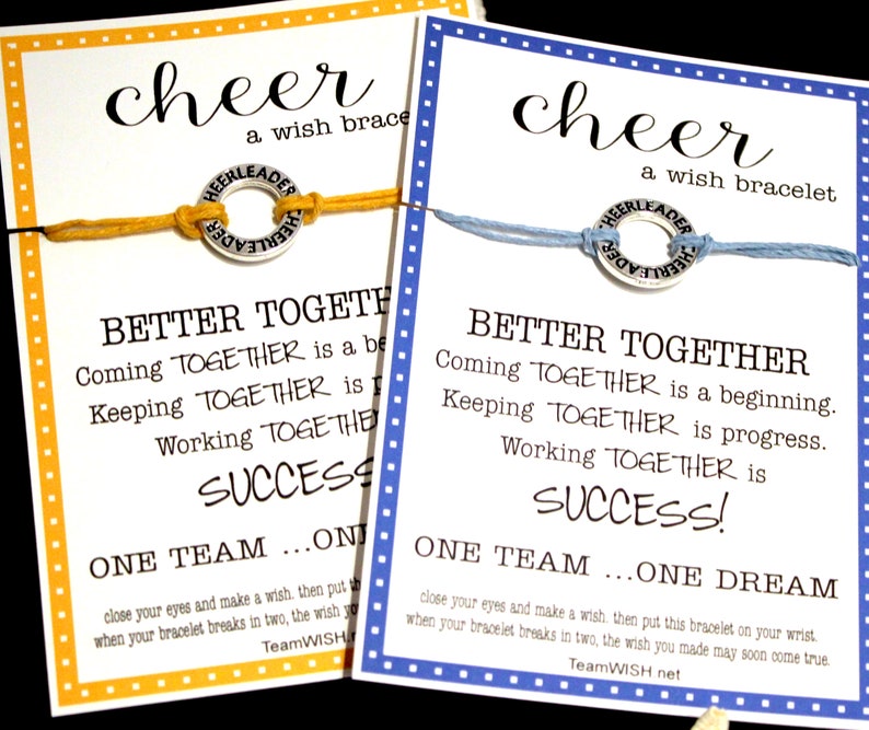 20 Cheerleader - "better Together" Wish Bracelets ... Pick Your Color ...