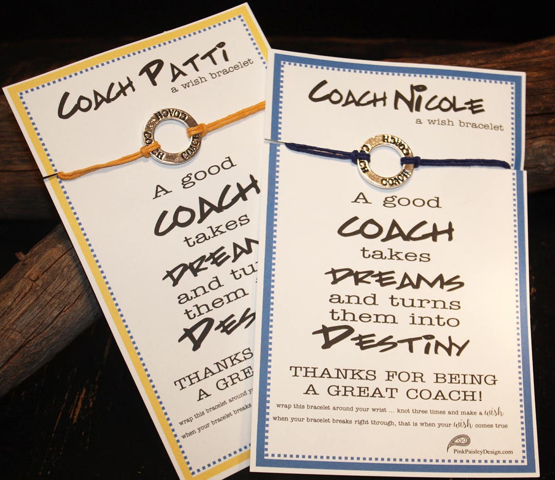 Customize This Coach Card With Your Coach's Name - "dreams" - Great for ...