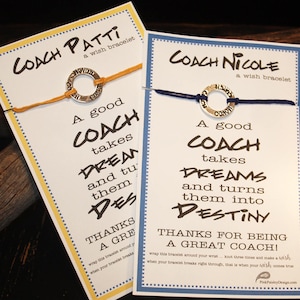 Customize This Coach Card With Your Coach's Name - "dreams" - Great for ...